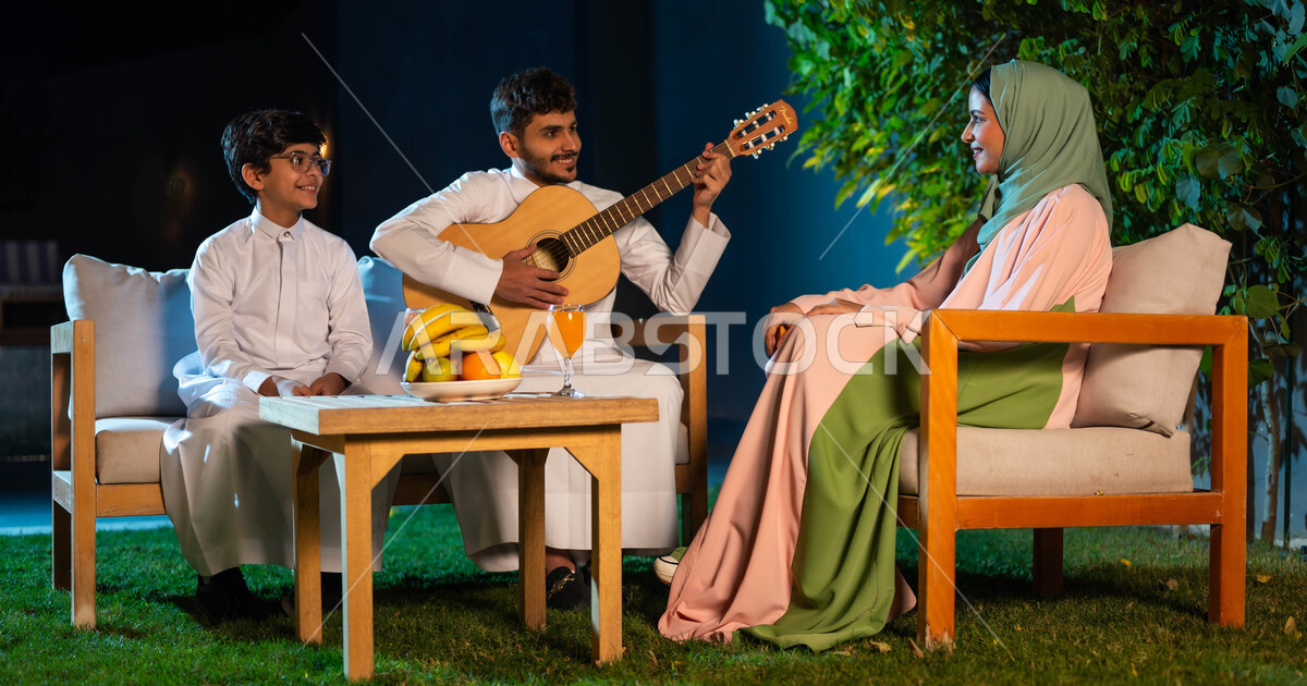An evening singing session in one of the luxurious chalets, Saudi ...