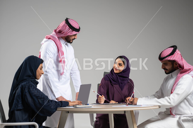 The concept of cooperation and teamwork, dialogues and discussions ...