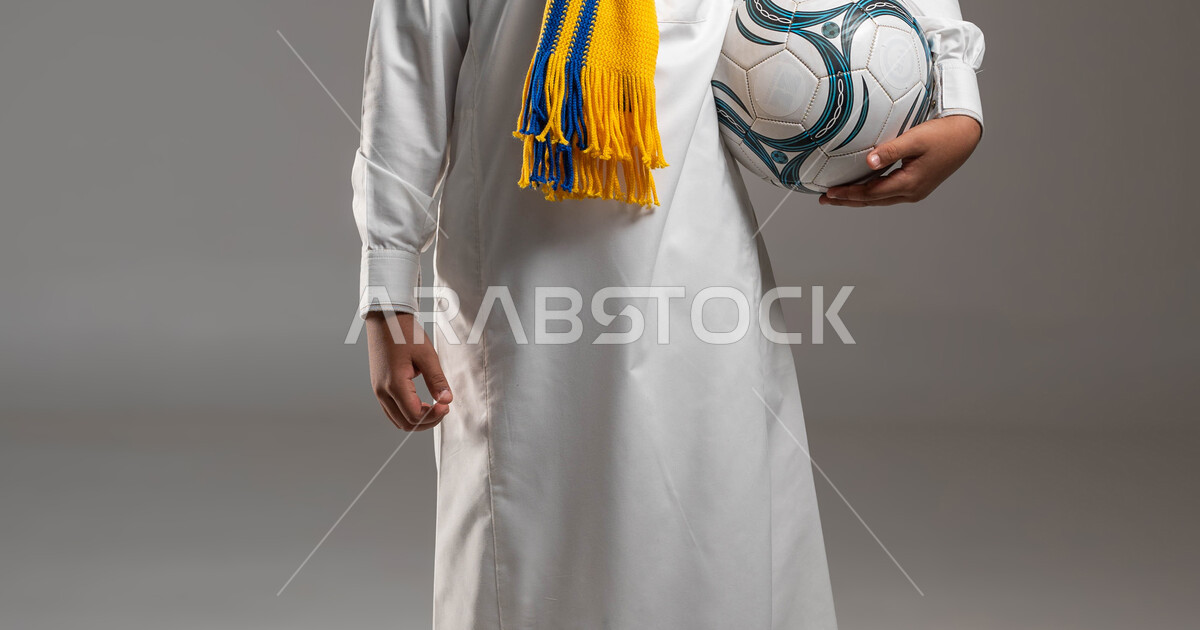 Ready for the challenge and victory, portrait of a Saudi Arabian Gulf ...