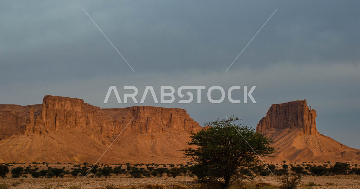 The rocky edge of the end of the world in the Riyadh desert in the ...