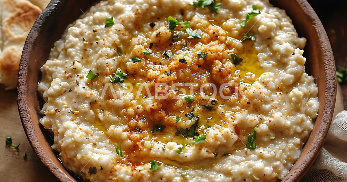 أكلات شعبية عربية خليجية سعودية، طبق من أكلة الجريش التراثية، فنون
