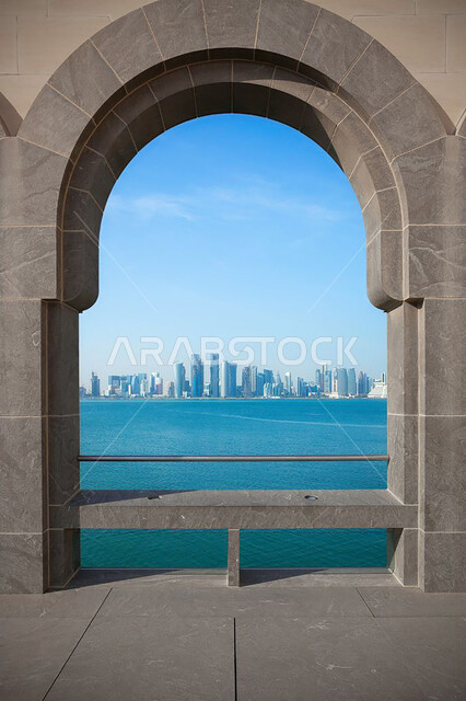 Museum of Islamic Art, Doha skyline, towers and skyscrapers in Qatar ...