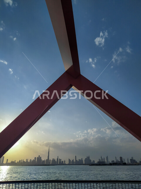 Famous tourism, investment and trade places, Dubai Creek Harbor in the ...