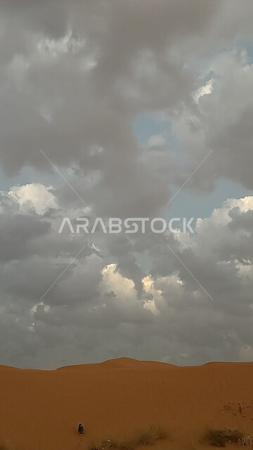 Sand dunes and hills, soft golden sand in desert areas, enjoying the ...