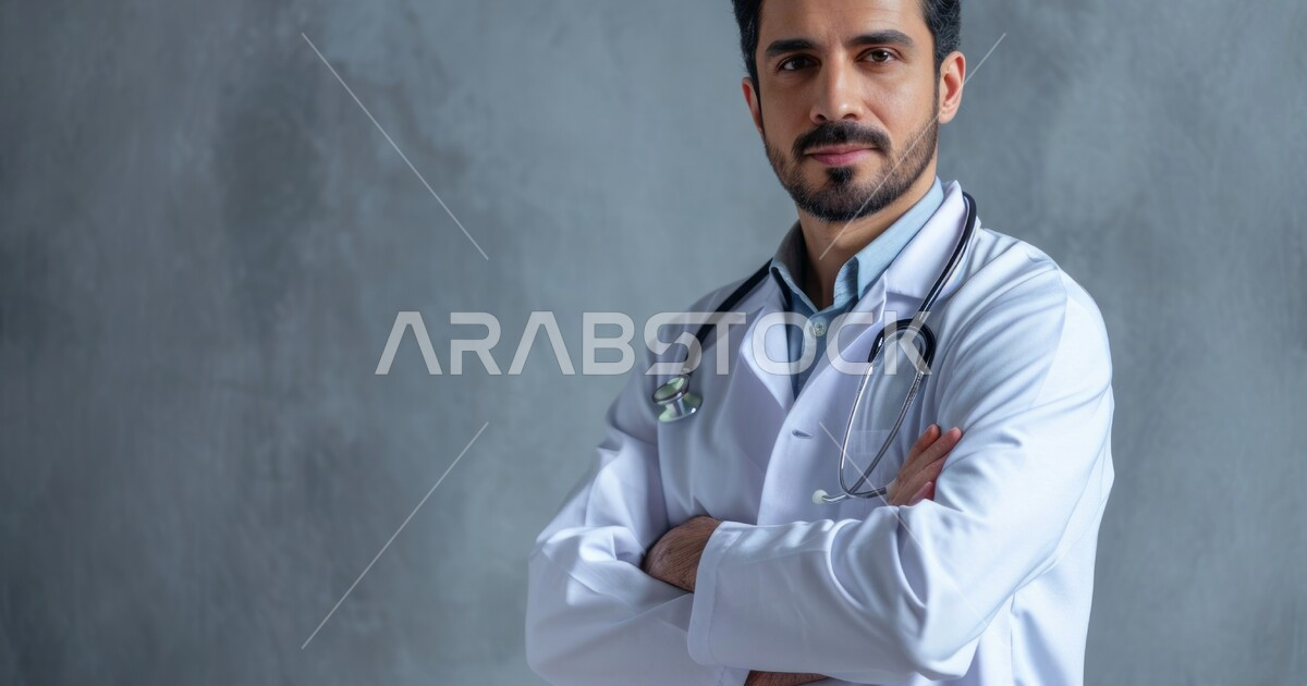 Standing straight and looking at the camera, working in the health ...