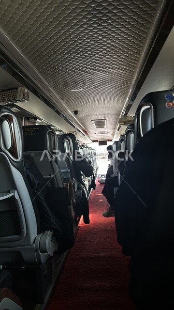 Buses and coaches of the city of Riyadh, an inside picture of the bus ...