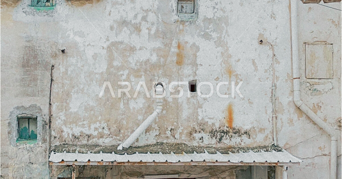 Buildings and houses built in the old style in the village of Al Yafa ...