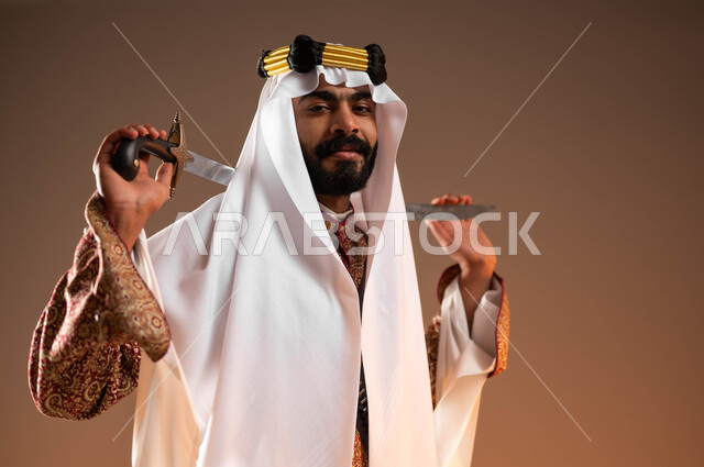 Standing proudly and looking at the camera, a close-up portrait of a ...