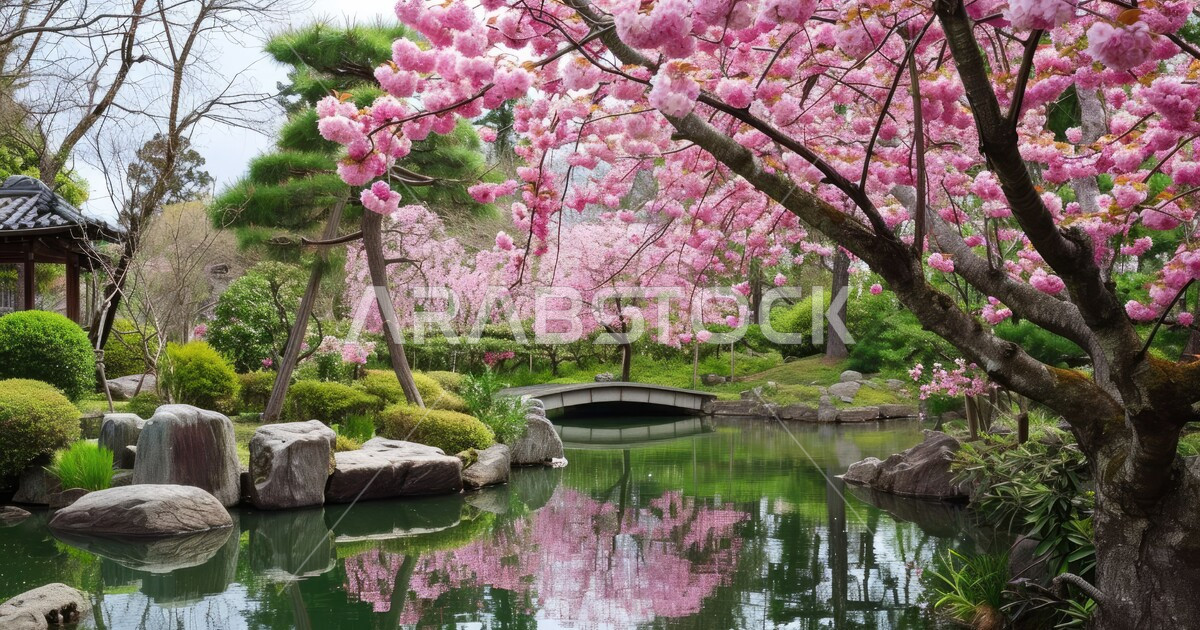 Trees and pink aromatic flowers, interest in growing colorful flowers ...