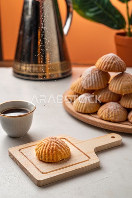 Hospitality on Islamic occasions and holidays, fresh popular sweets, a ...