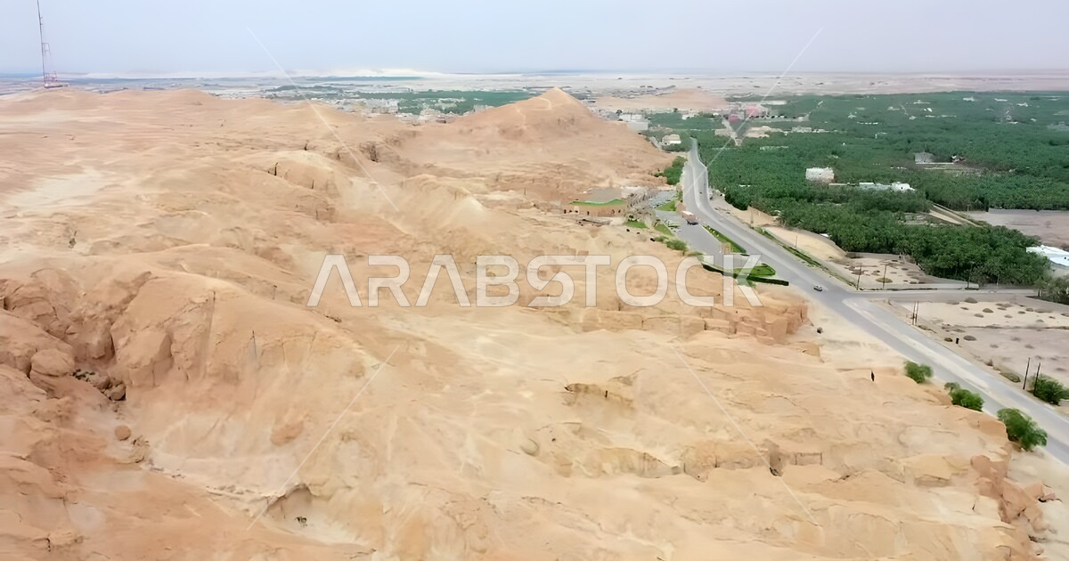 Heritage tourism areas in Saudi Arabia, an aerial photo of the mountain ...