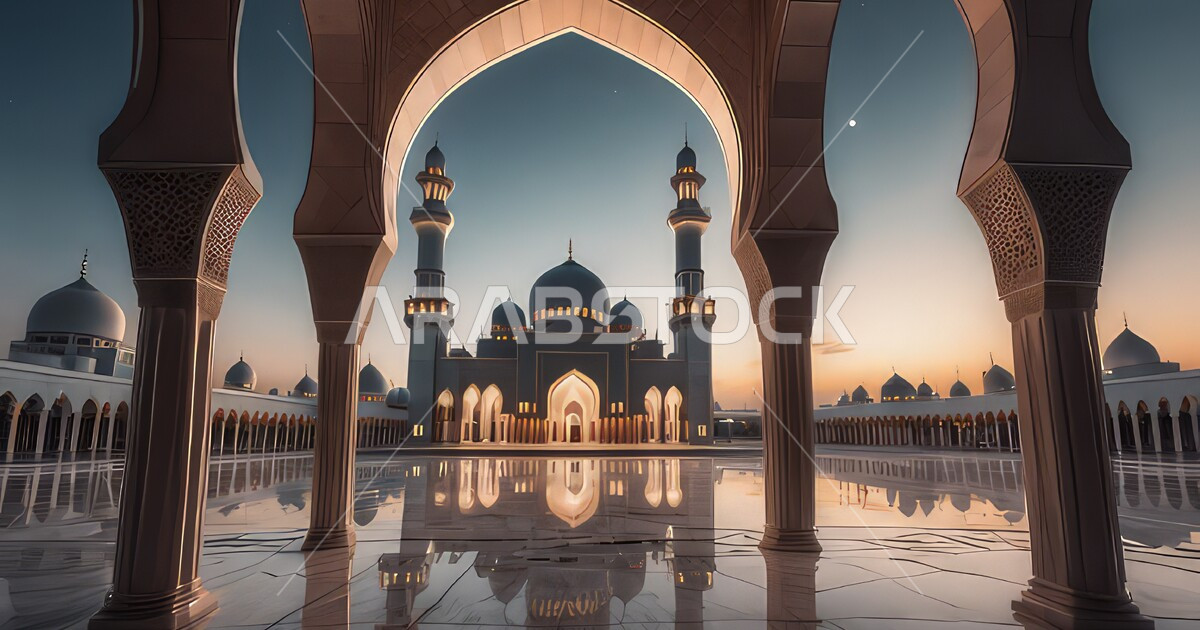 Worshiping and getting closer to God, calling Muslims to prayer and ...