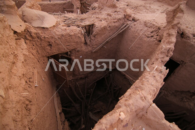 Old heritage clay structures, historical houses and buildings in the ...