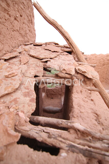 Old heritage clay structures, historical houses and buildings in the ...