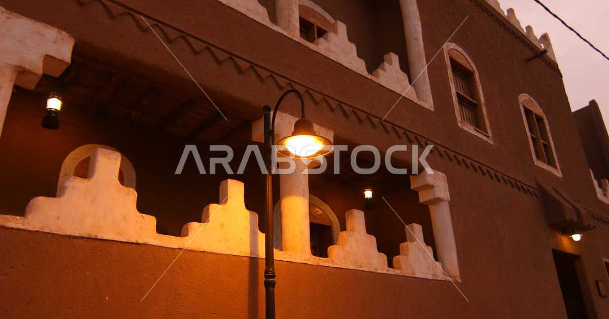 Road lighting poles, famous landmarks and tourist areas, a close-up of ...