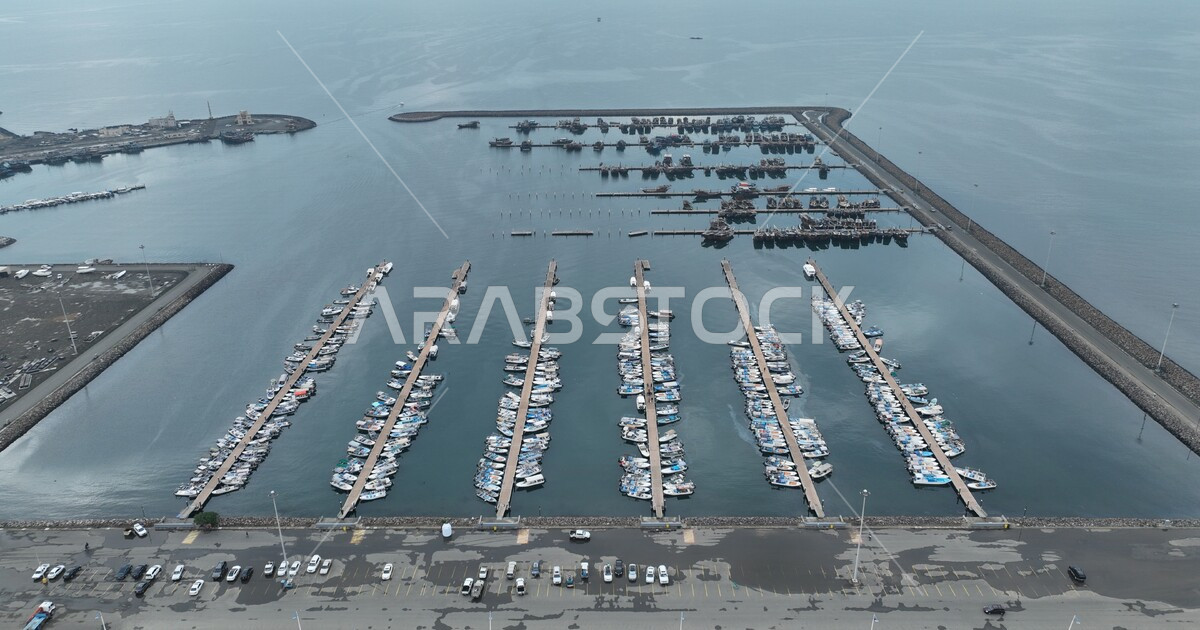 Ships and boats on Al-Haffa anchorage on Qandil Island, Jazan City ...