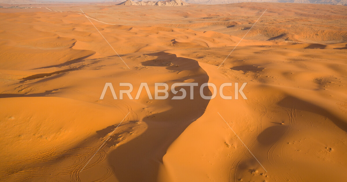 Sand formations in the desert natural areas of the Kingdom of Saudi ...