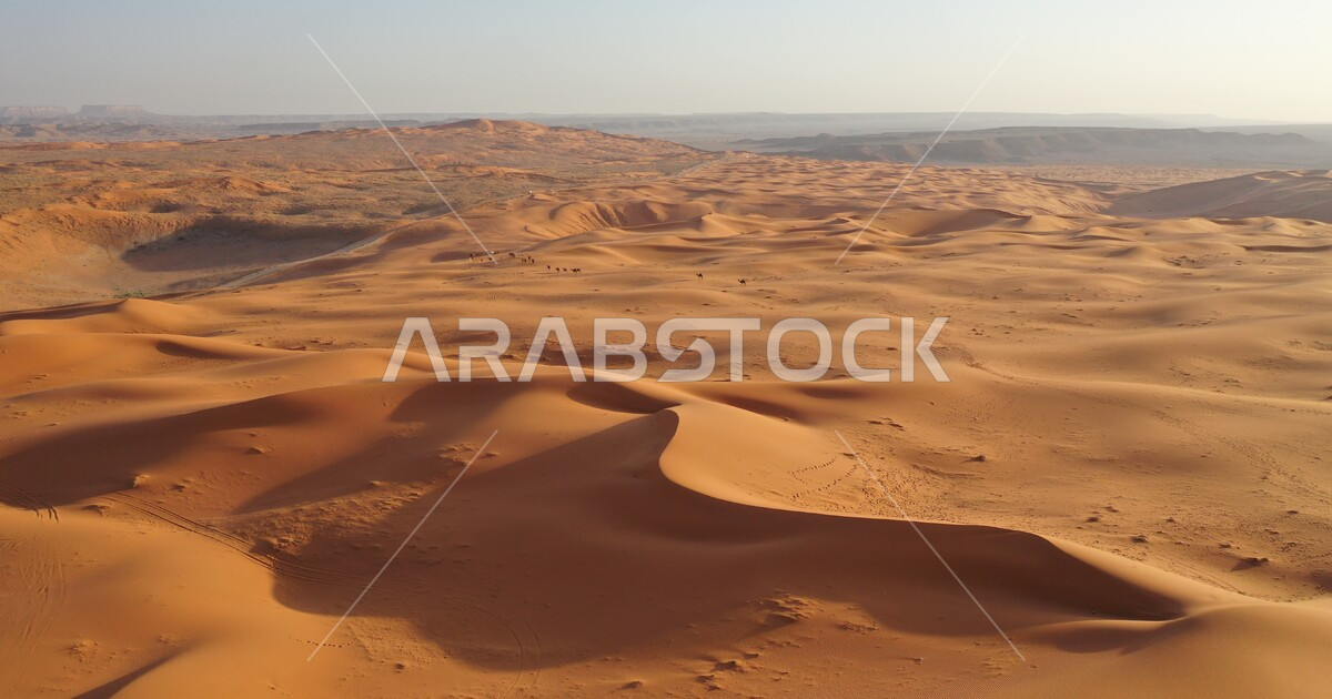 Sand formations in the desert natural areas of the Kingdom of Saudi ...