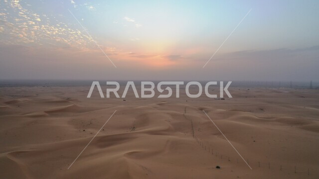 Nafud Al-Kharara in Riyadh during the day, plateaus and sand hills in ...