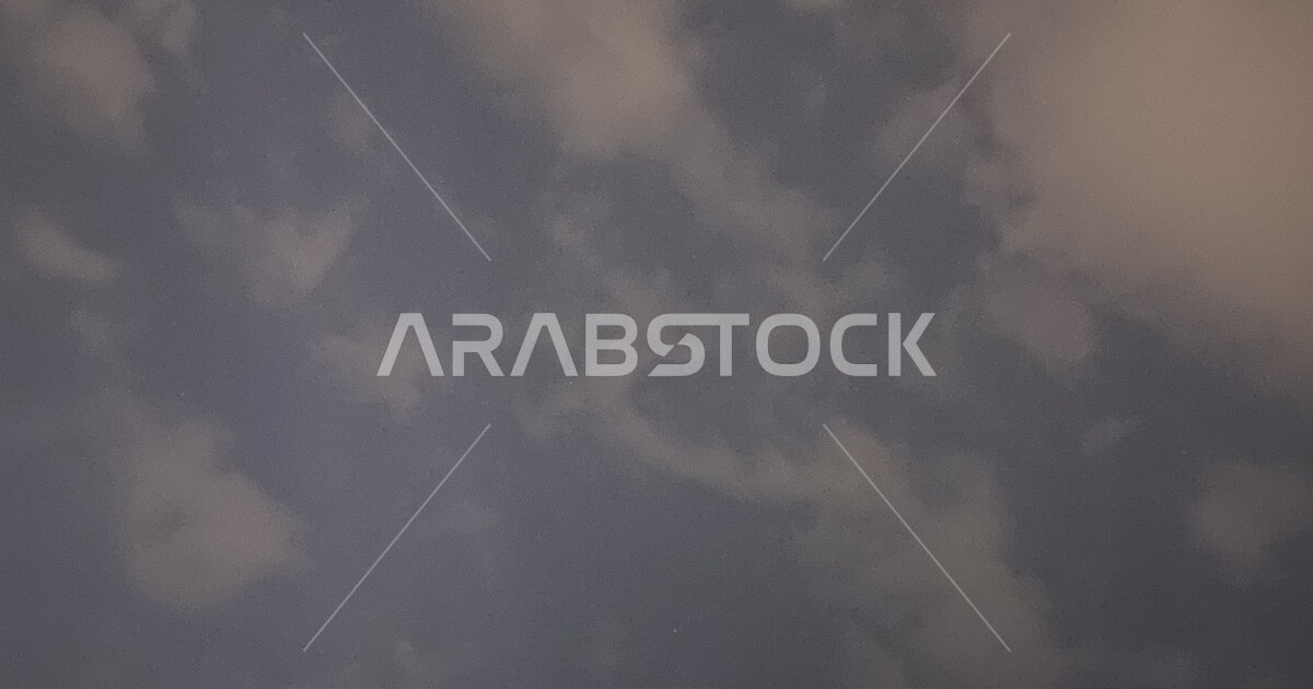 The Saudi sky in the evening, cities and tourist places, clouds and ...