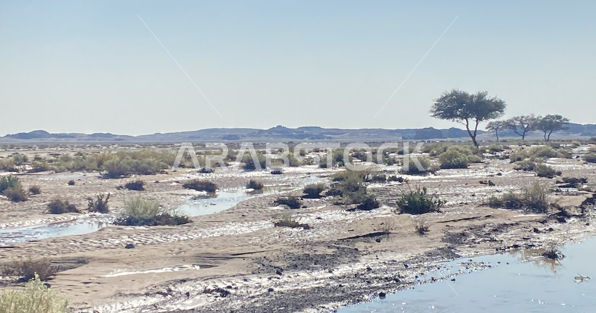 Tabuk tourist attractions, enjoying the natural scenery during the day ...