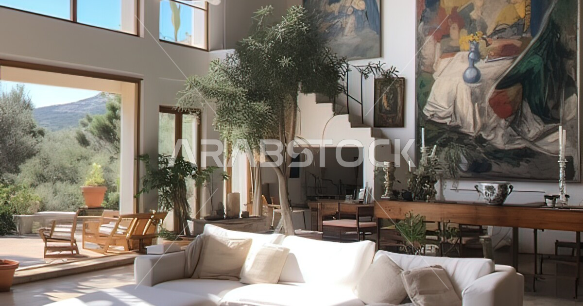 لوحات ورسومات فنية جدارية، غرفة معيشة بتصاميم عصرية حديثه، غرف جلوس ...