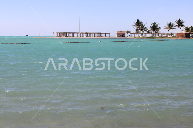 The waterfront and beach coasts in the city of Yanbu in the Kingdom of ...