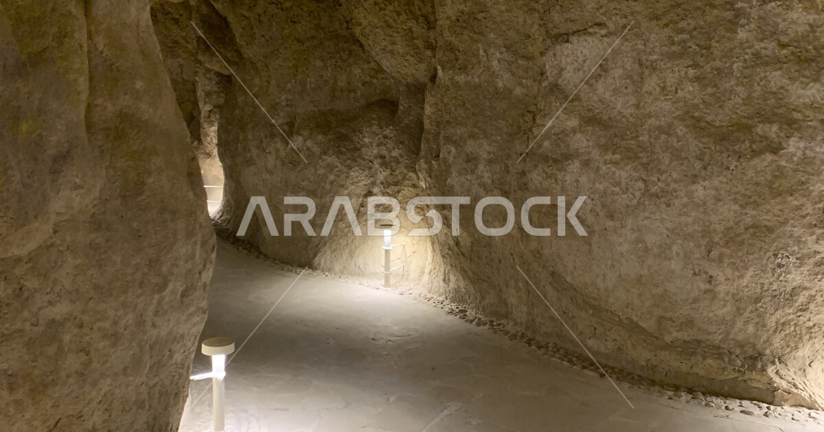 Natural rock formations and formation, a picture from within the cave ...