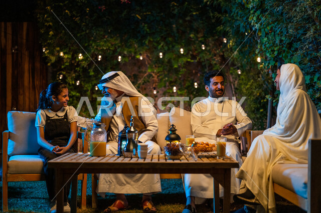 Exchanging conversations and socializing between individuals, a Saudi ...