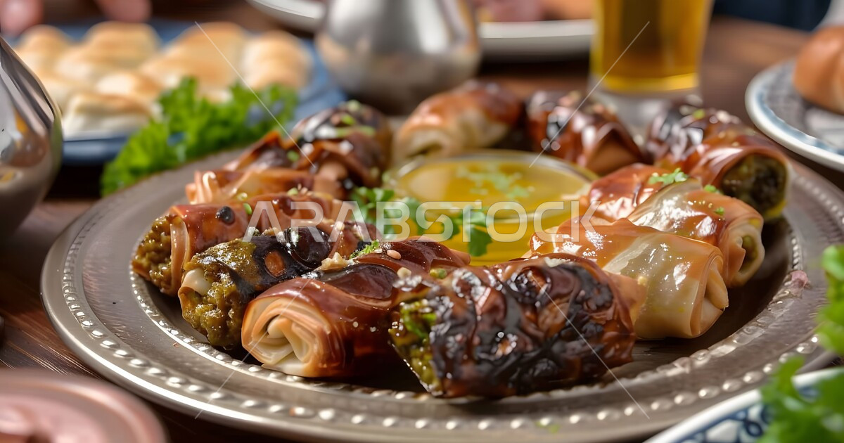 Varieties of delicious oriental Arab dishes and appetizers, recipes for ...