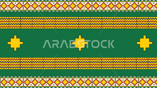 The popular Saudi heritage of the Sadu inscription, the traditional ...