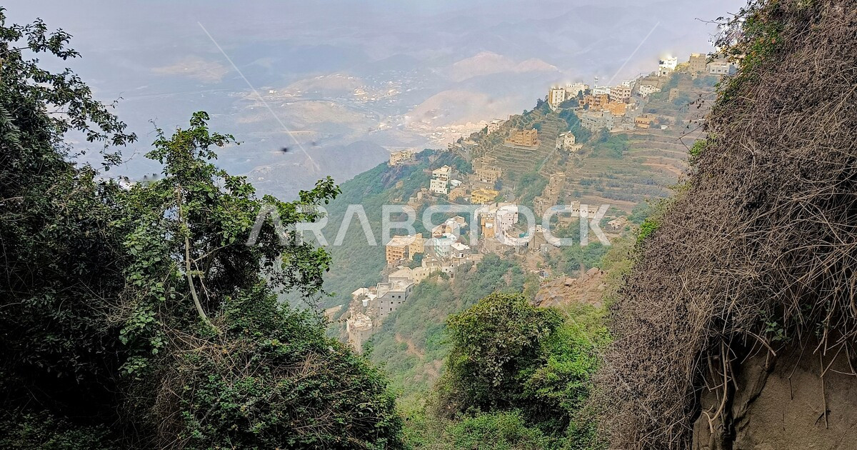Historical monuments on the mountain peaks and heights in the city of ...