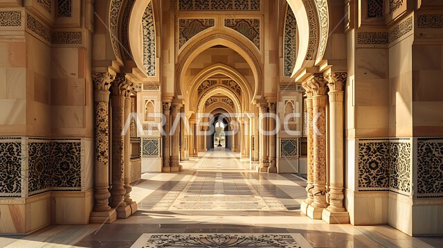 A captivating image of traditional Saudi architecture, with ornate ...