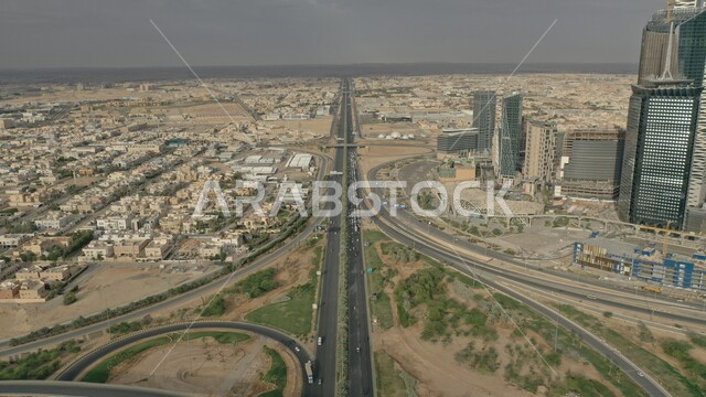 Transportation network and traffic on the roads and streets of the ...