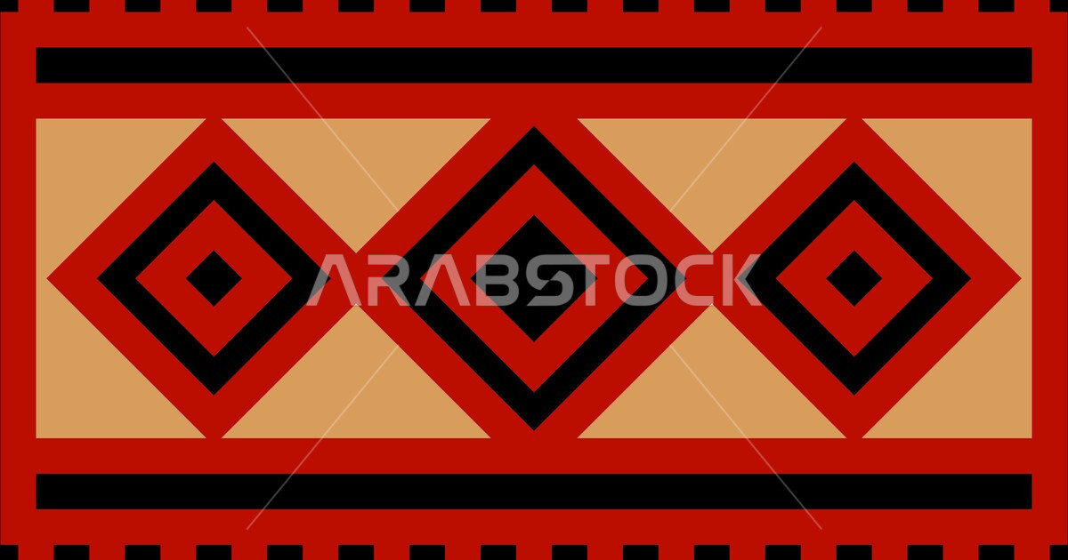 Traditional handicraft heritage art, Saudi design for colorful ...