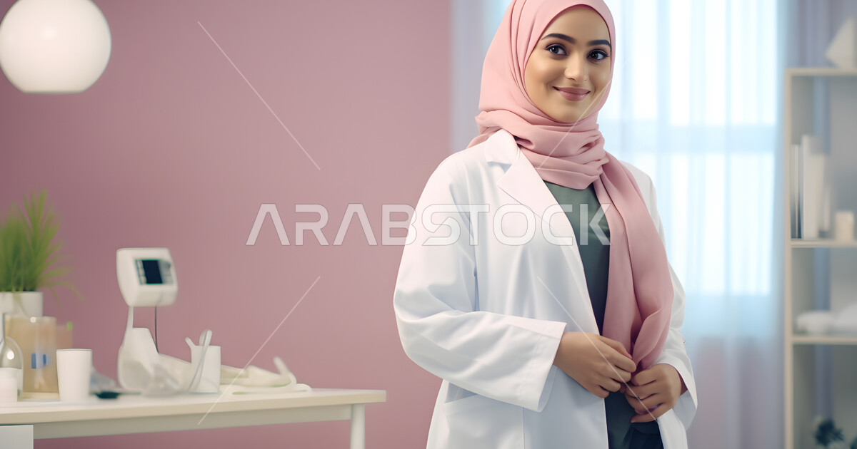 تقديم الفحص الطبي، النظر إلى الكاميرا بايماءات السعادة والسرور ...