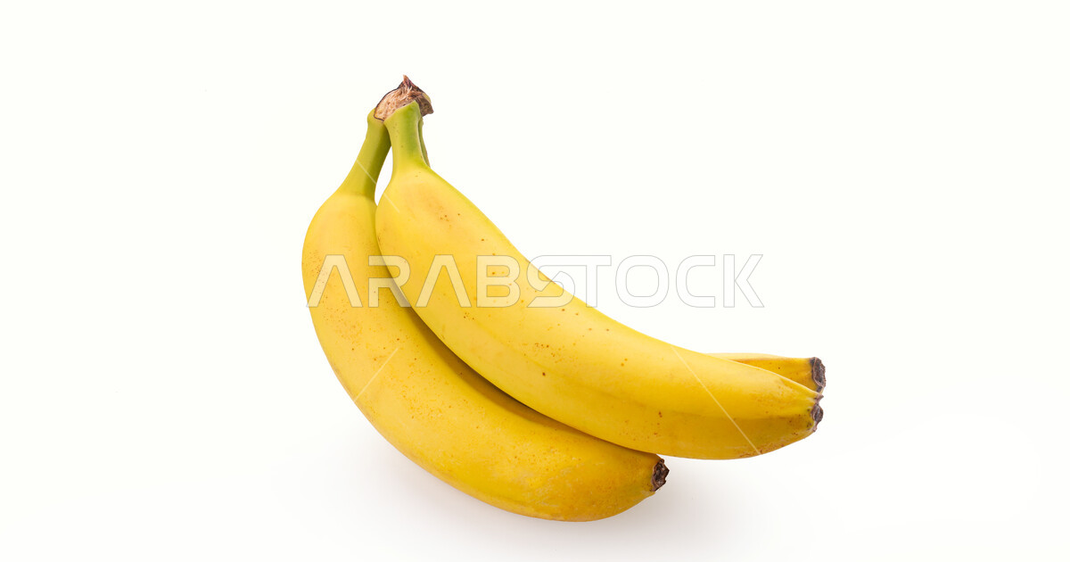 Delicious summer fruit, close-up of a group of bananas, healthy meals ...