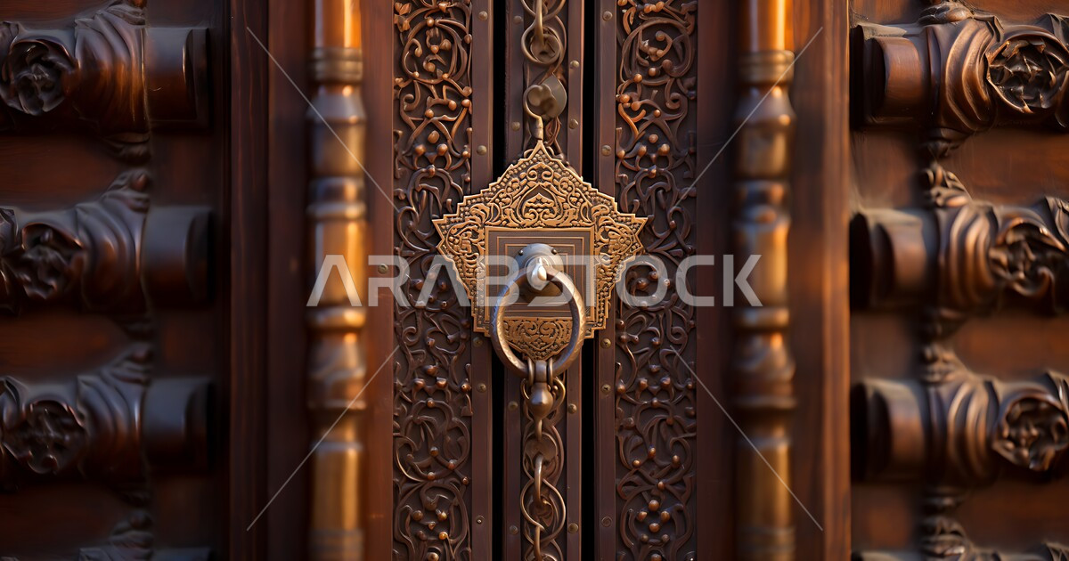 طرق الأبواب بالطريقه التقليديه القديمه، مقرع باب تراثي شعبي قديم، حلقه ...