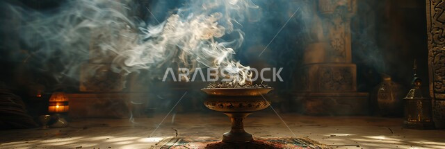 Luxurious agarwood and charcoal, a local Saudi national product, the ...