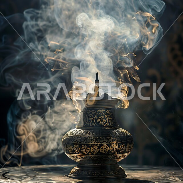 Luxurious agarwood and charcoal, a local Saudi national product, the ...