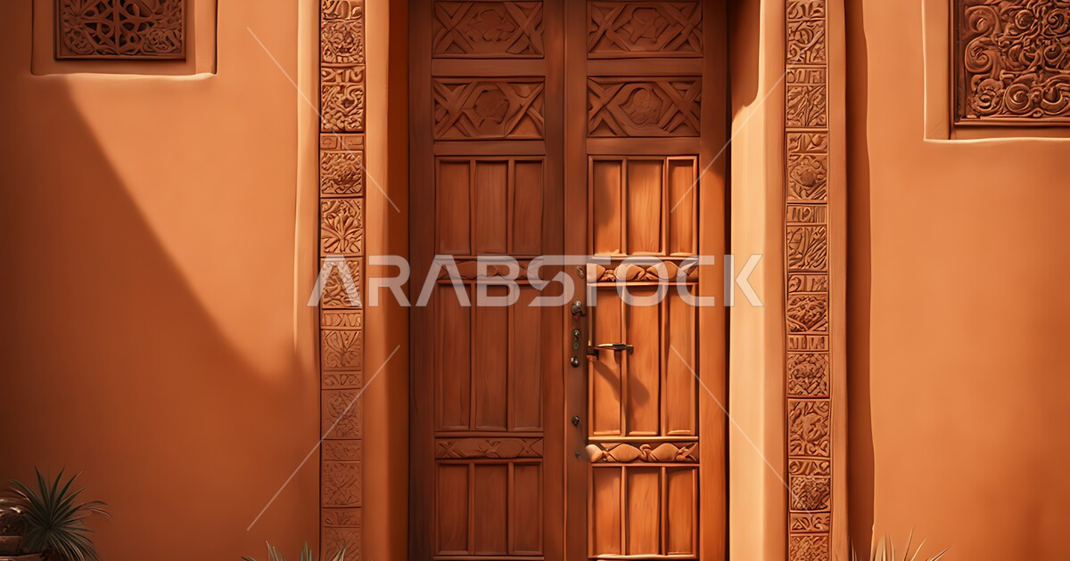 Houses built in the old mud style, popular villages and residential ...