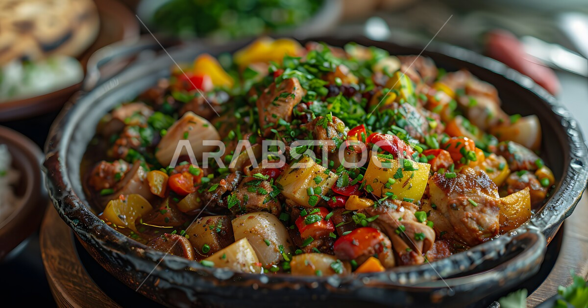 Delicious food recipes and dishes, traditional popular foods, a close ...