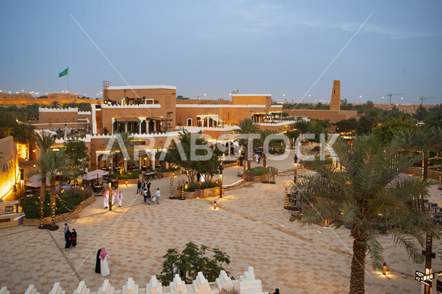 Al-Bujairi Park and Overlook in the Diriyah neighborhood in the city of ...