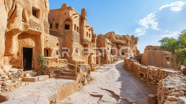 Historical monuments and mud houses in residential neighborhoods ...