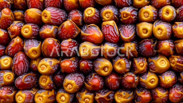 Fresh healthy Sukkari dates, delicious Ramadan hospitality, local Saudi ...
