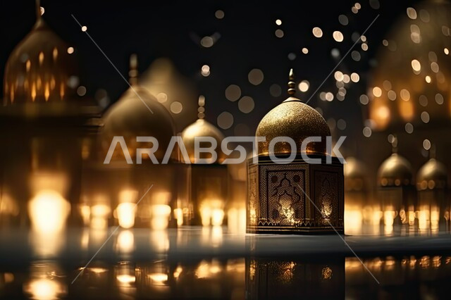 Islamic religious designs, a three-dimensional model of an Islamic ...