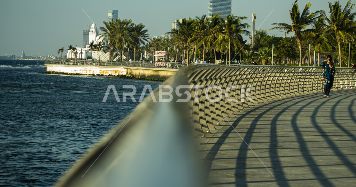 The promenade of the new sea destination in the Kingdom of Saudi Arabia ...