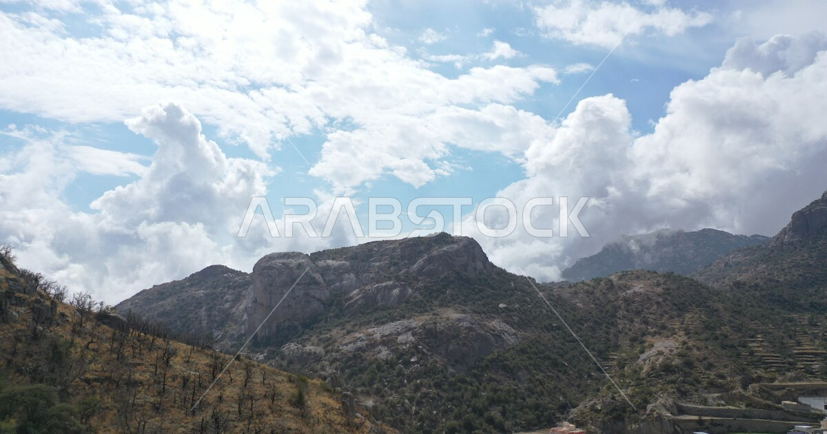 Rock formations and formations, natural terrain in Saudi Arabia ...