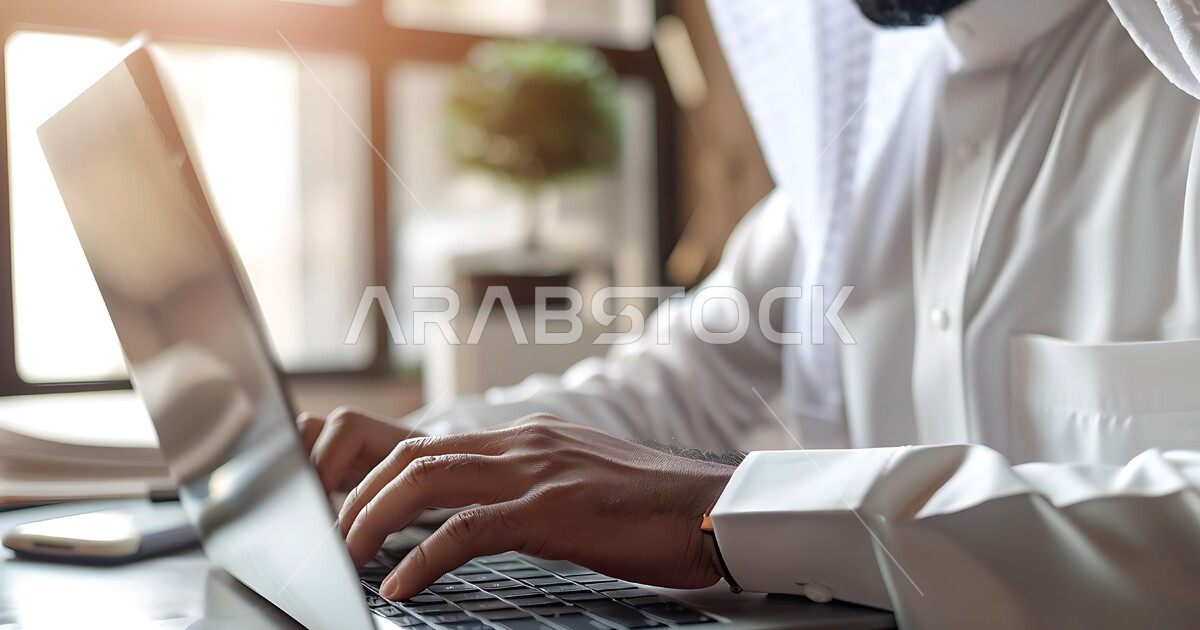 Comfortable work environment in Saudi companies, office professions and ...