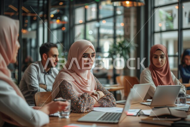 Participation and cooperation in completing work, a group of Saudi Gulf ...